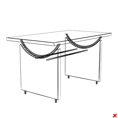 free table kitchen 3d model