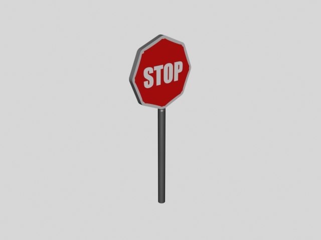 stop sign 3d model