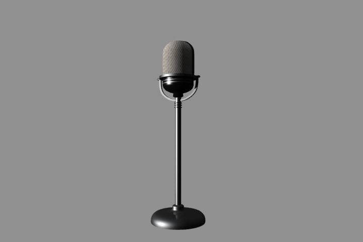 microphone stand 3d model