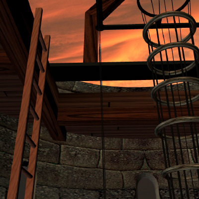 gothic tower frankenstein laboratory 3d model