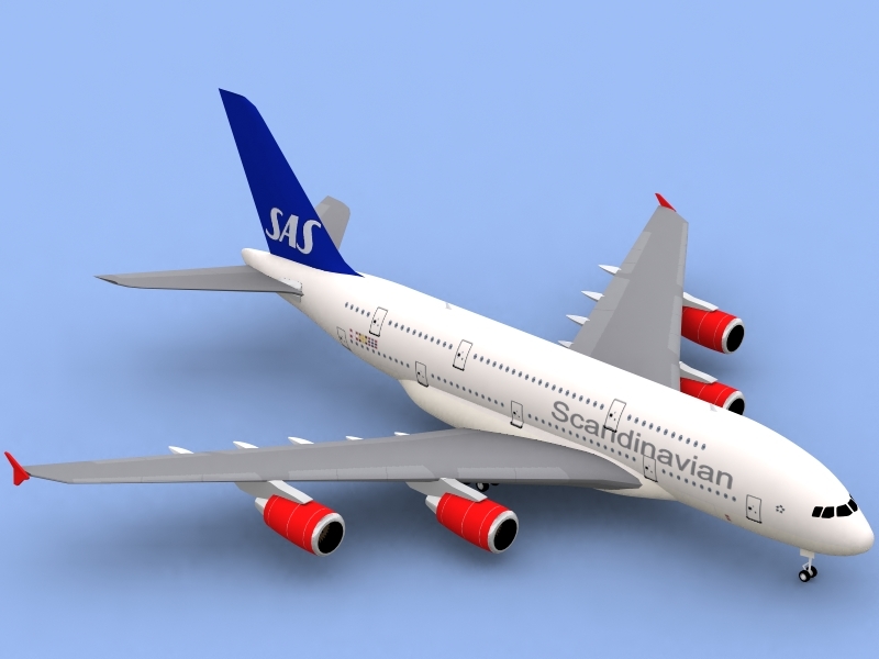 3d airbus a380-800 sas a380