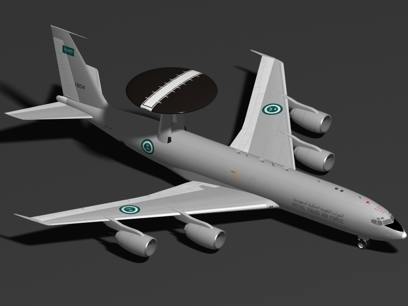 3d model e-3b sentry royal saudi