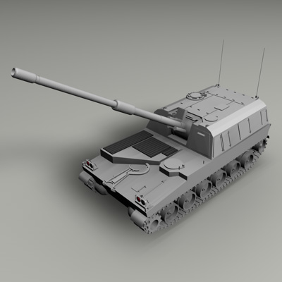 3d c4d m109a howitzer m109