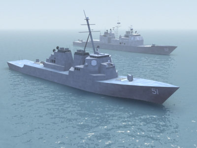 Navy Ships Destroyers Warships 3d Model