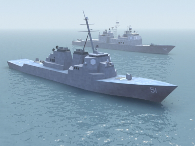 navy ships destroyers warships 3d model