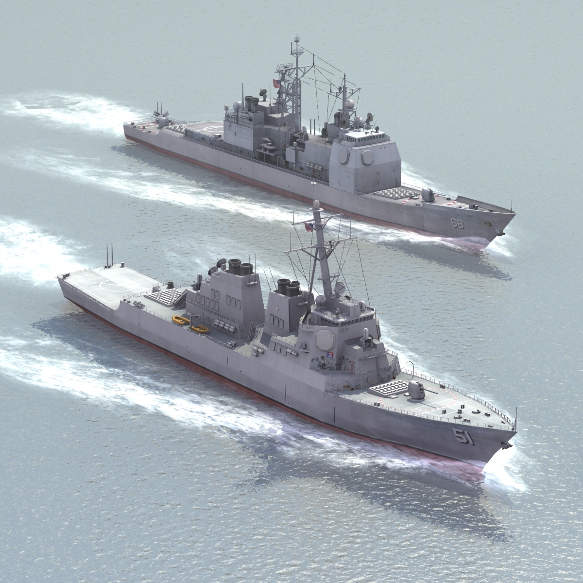 navy ships destroyers warships 3d model