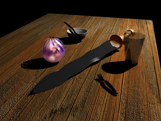 3d table scene