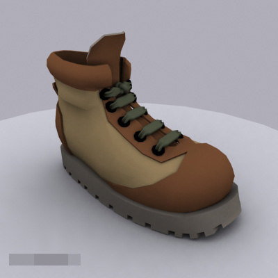 boot 3d model