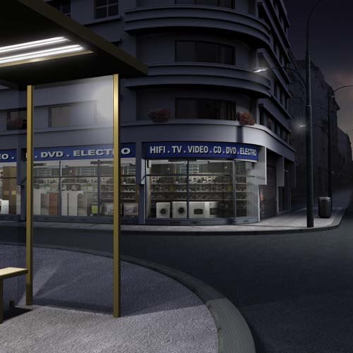 hifi store building shops 3d model