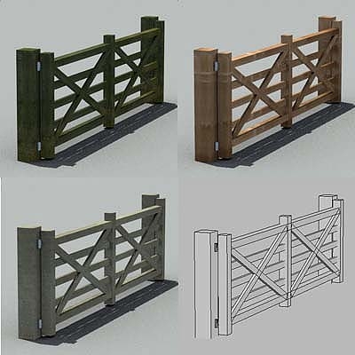 fence gate 3d model