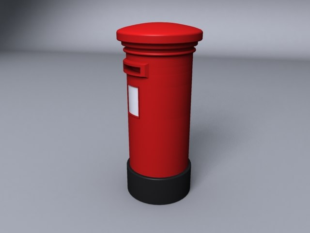 3d post box model