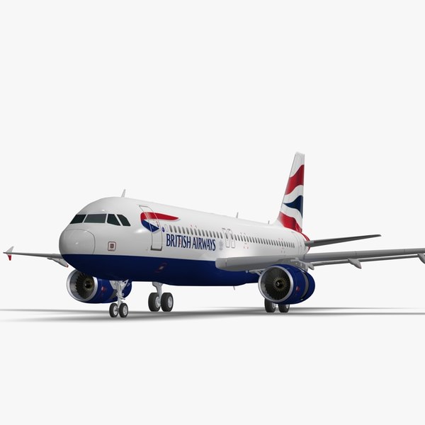 airbus a320 british airways 3d model