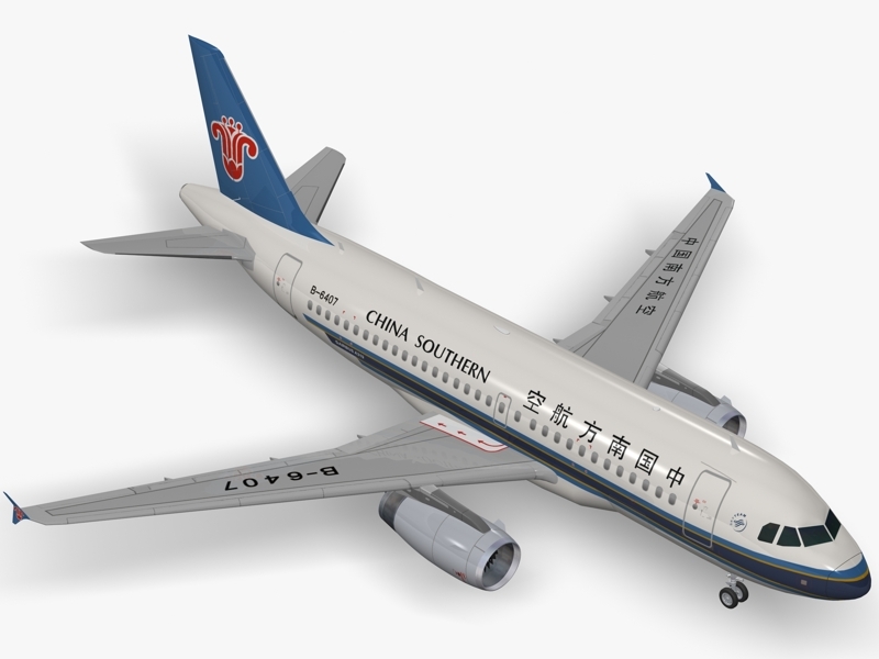 airbus a319 air china 3d model