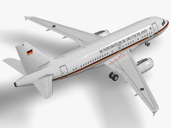 3d corporate jet airbus a319 model
