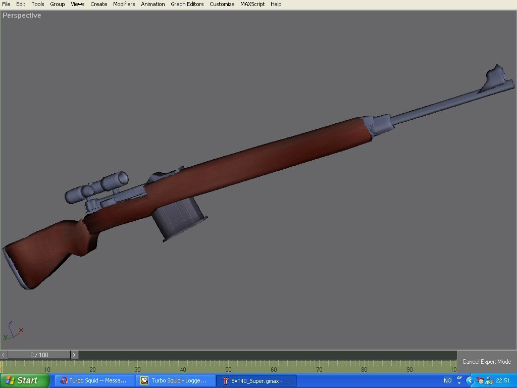 free max model svt-40 sniper rifle
