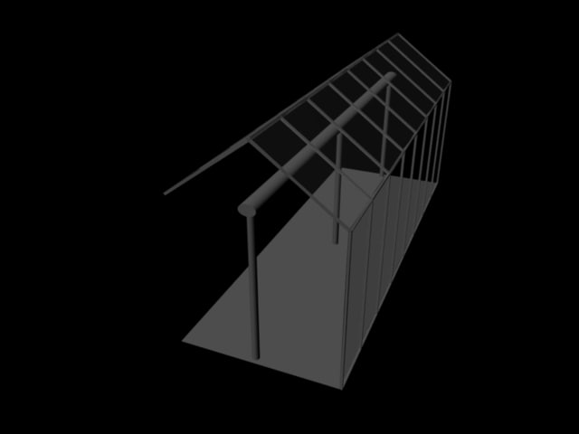 3d model greenhouse segment