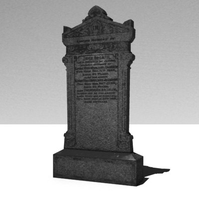 3d stone grave gravestone