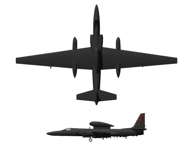 u2 spyplane plane 3d model