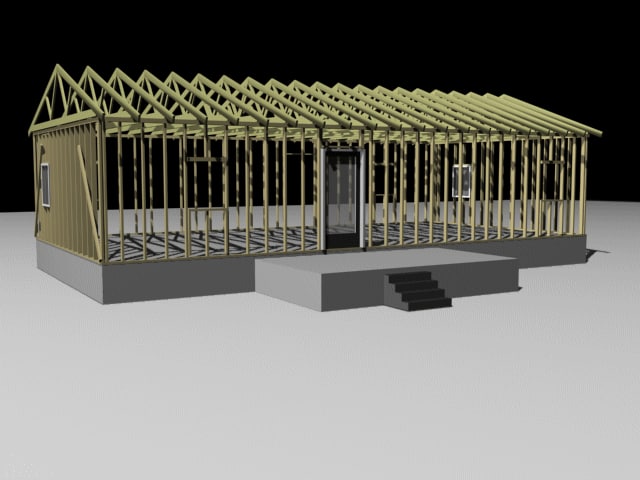 3d house framing