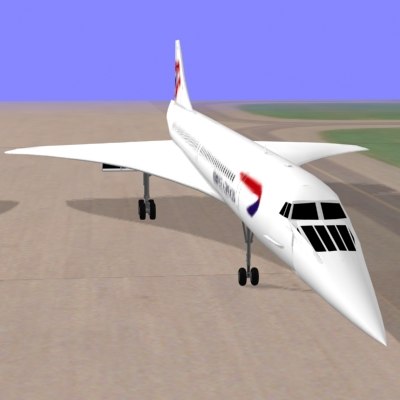 concorde aircraft 3d model