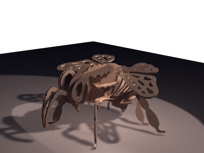 bee object 3d model