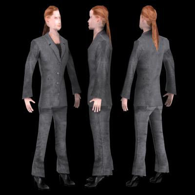 3d human character suit model