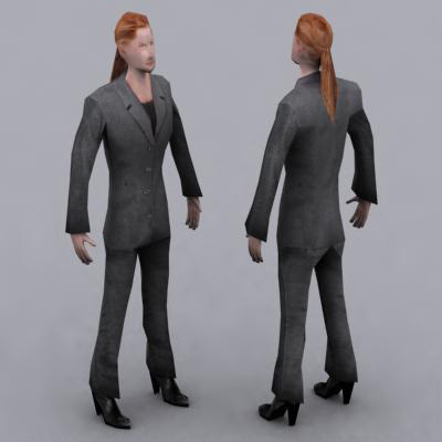 3d human character suit model