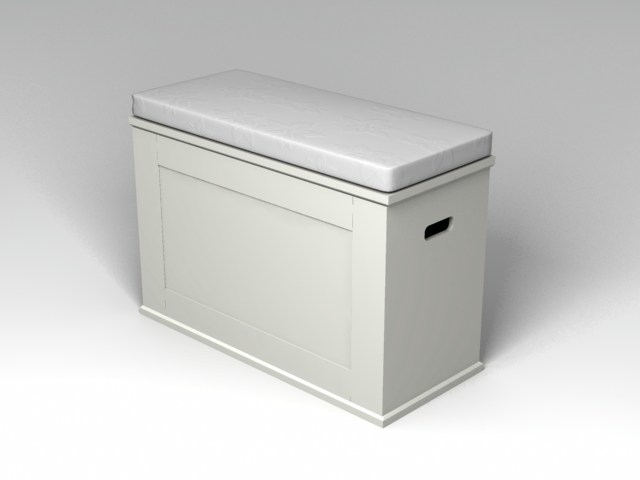 ikea alve storage bench 3d model