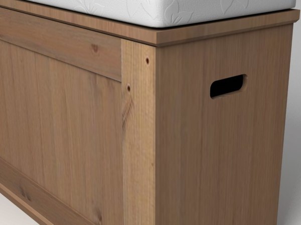 ikea alve storage bench 3d model