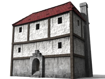 medieval building castles 3d model
