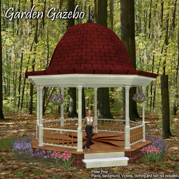 3d model gazebo poser gardening