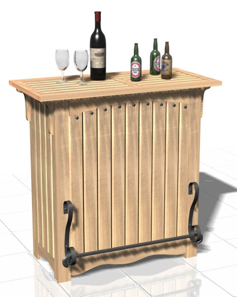 3d country style bar counter
