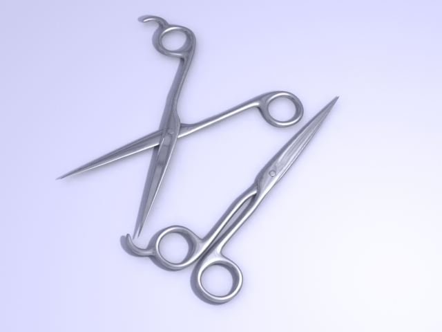 3d model scissors zipped