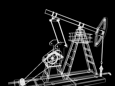 animation oil pump 3d model