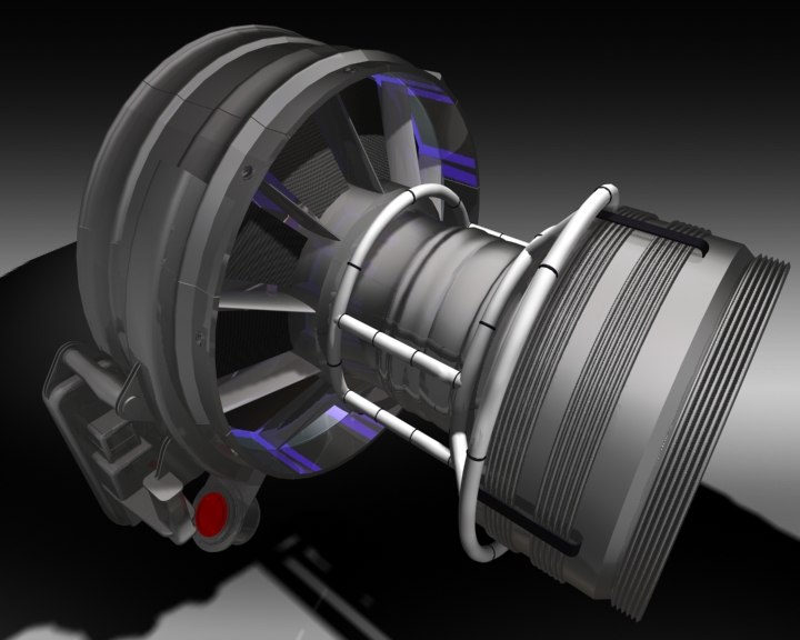 3d aircraft engine model