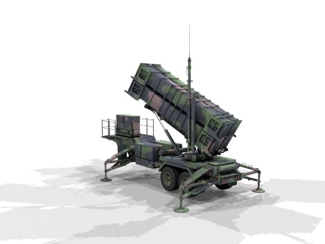 patriot air defense 3d model