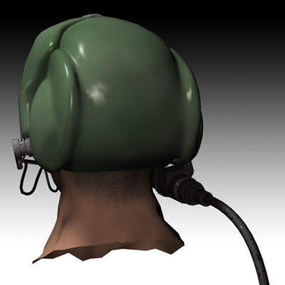helicopter pilot helmet 3d model
