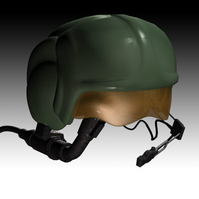 helicopter pilot helmet 3d model