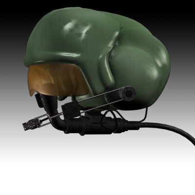 helicopter pilot helmet 3d model