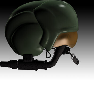 helicopter pilot helmet 3d model