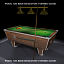 pool table scene 3d model