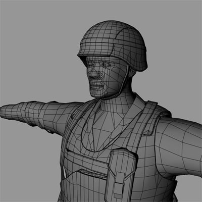 ranger soldier trooper 3d model
