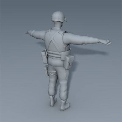 ranger soldier trooper 3d model