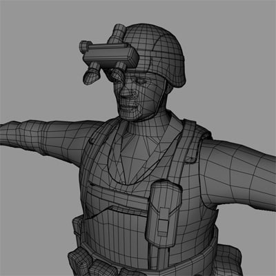 ranger soldier trooper 3d model