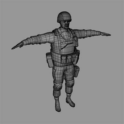 ranger soldier trooper 3d model