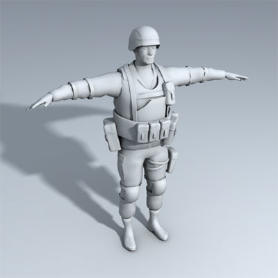 ranger soldier trooper 3d model