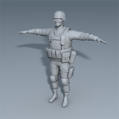 ranger soldier trooper 3d model