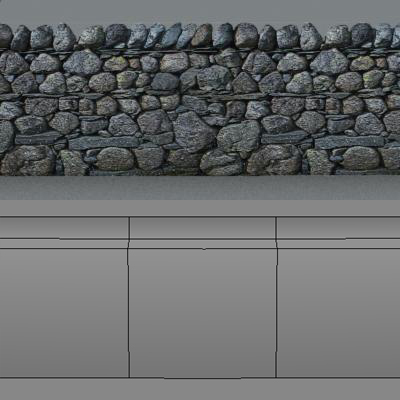 stone wall 3d model