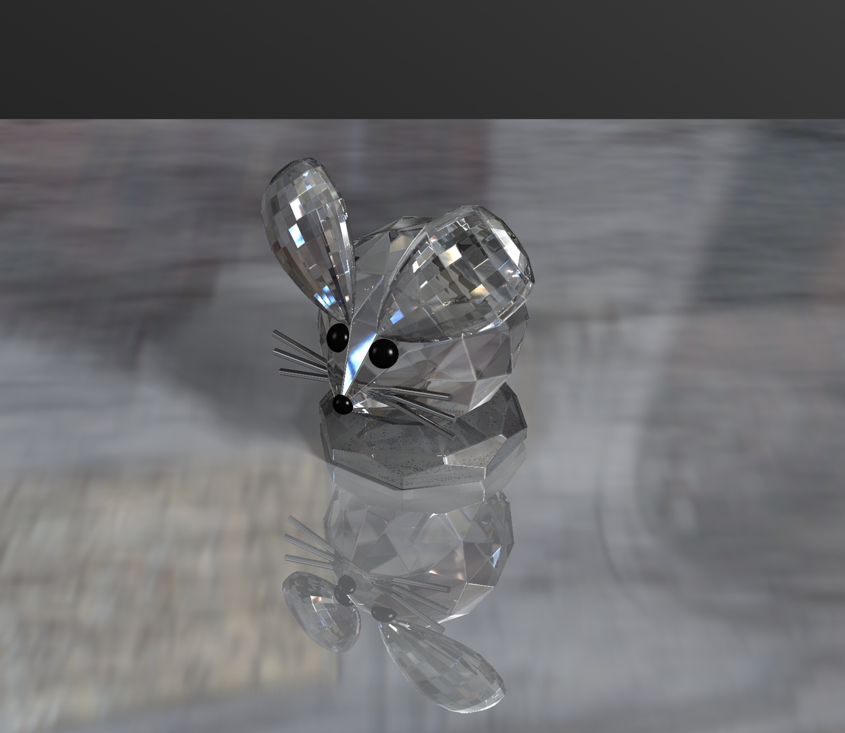3d model of crystal mouse