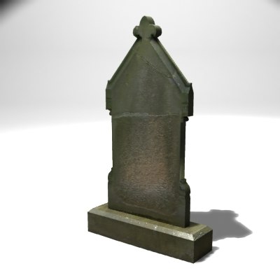 3d gravestone tomb model